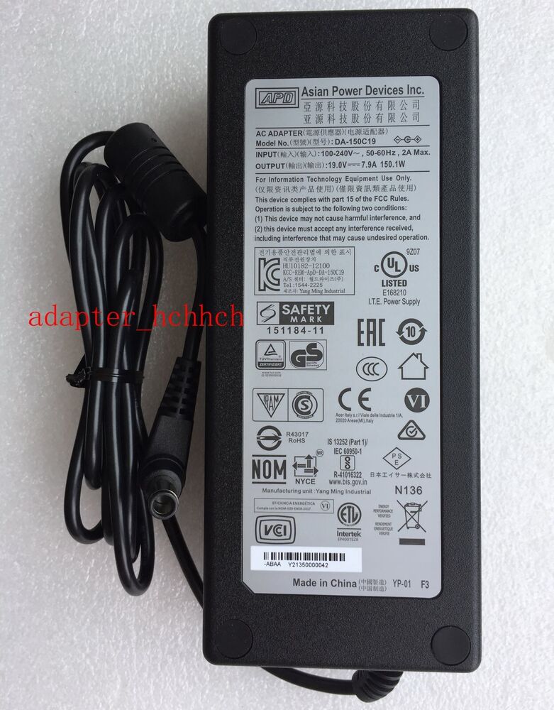 New Original APD 19V 7.9A AC Adapter for Acer Predator Z35 Curved Gami