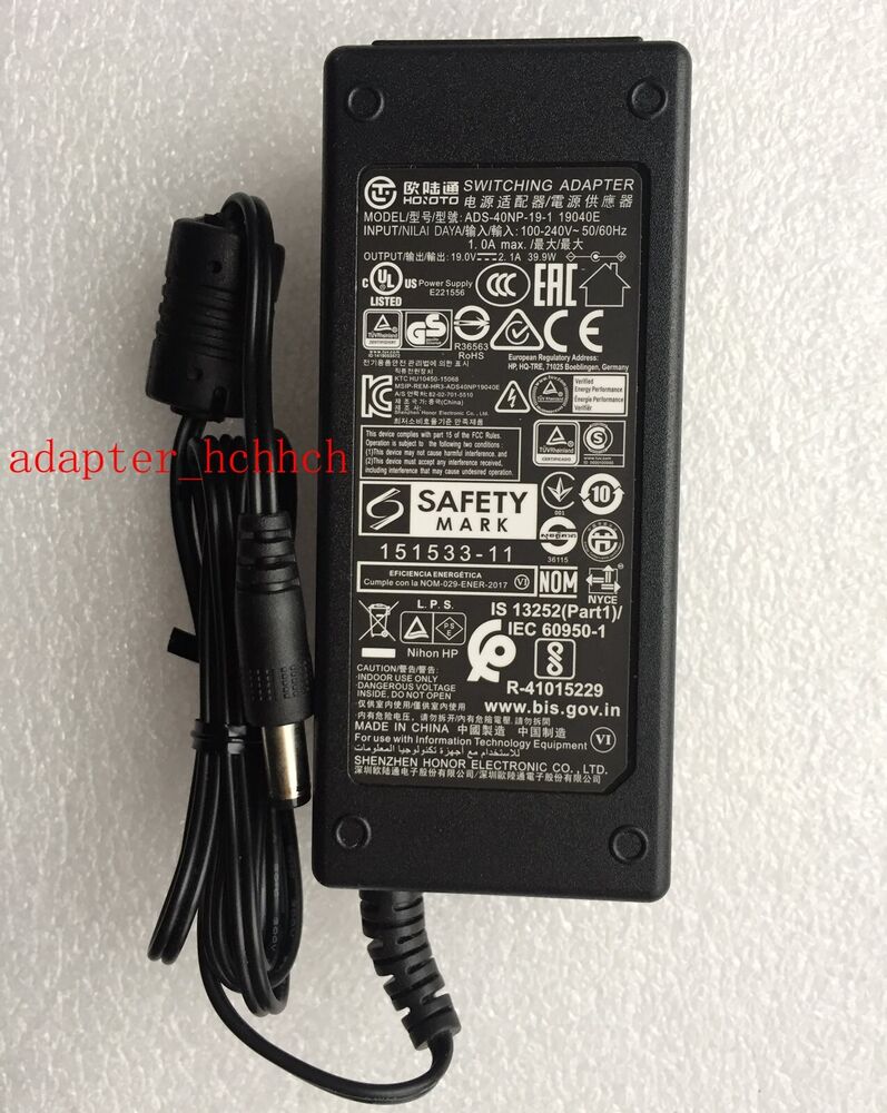 New Original Hoioto AC Adapter for HP 27M/9UP91AA Full HD IPS Micro-ed