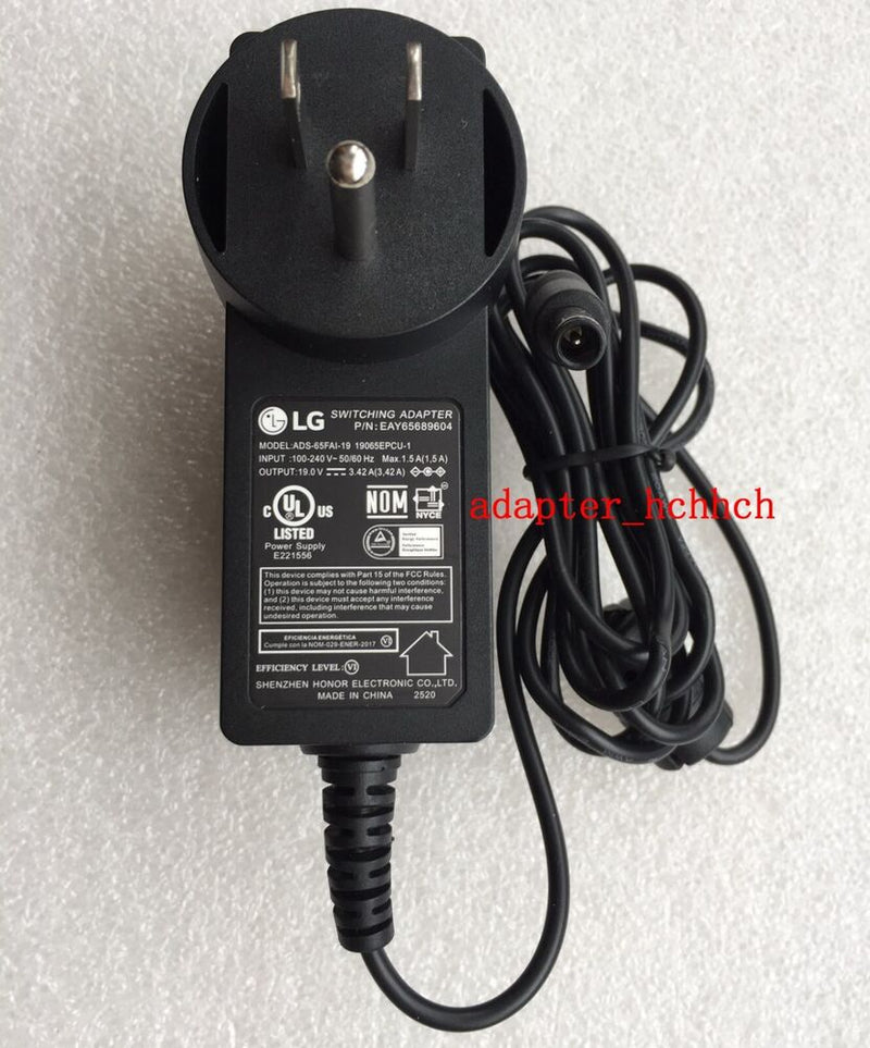 New Original LG 65W AC Adapter for LG 34WP65C-B ADS-65FAI-19 19065EPCU