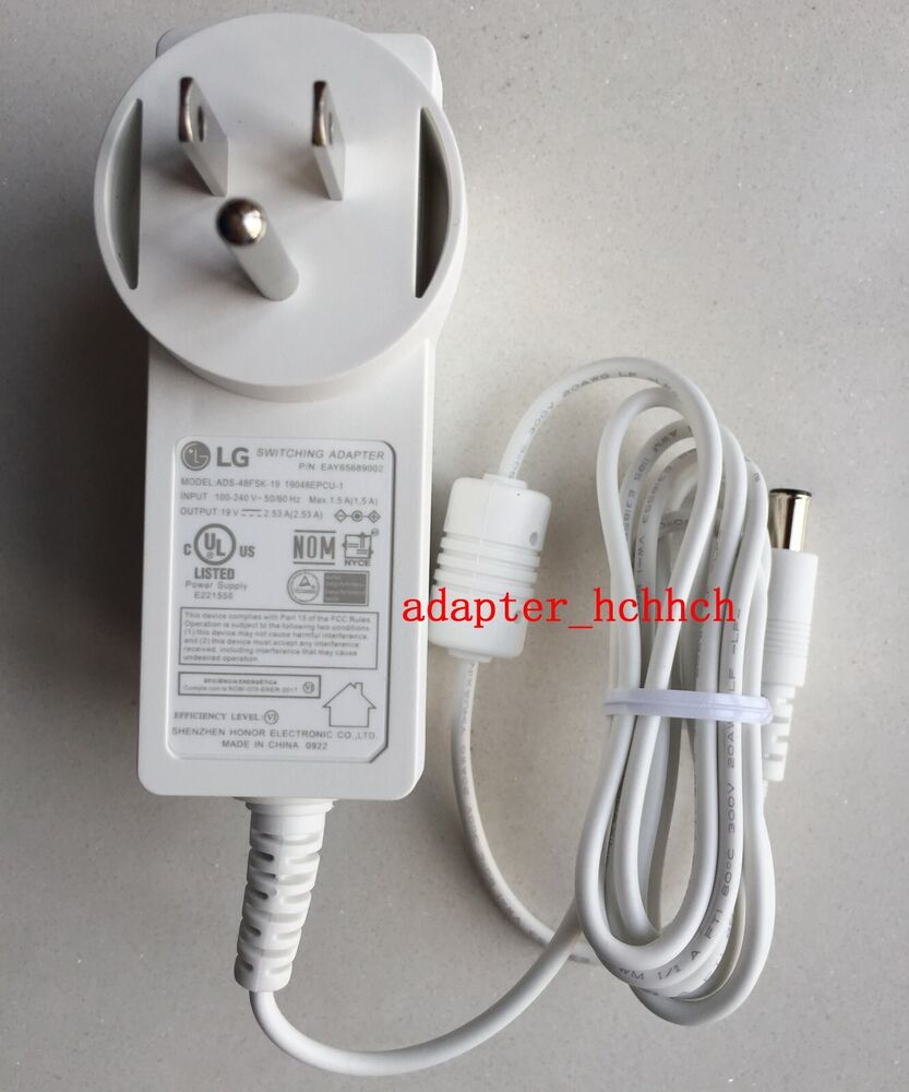 Original LG 19V 2.53A Adapter for LG 34WQ65X-W ADS-48FSK-19 19048EPCU ...