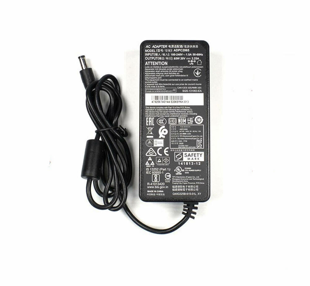 New Original OEM TPV 20V 3.25A Adapter&Cord for AOC AG241QX ADPC2065 L