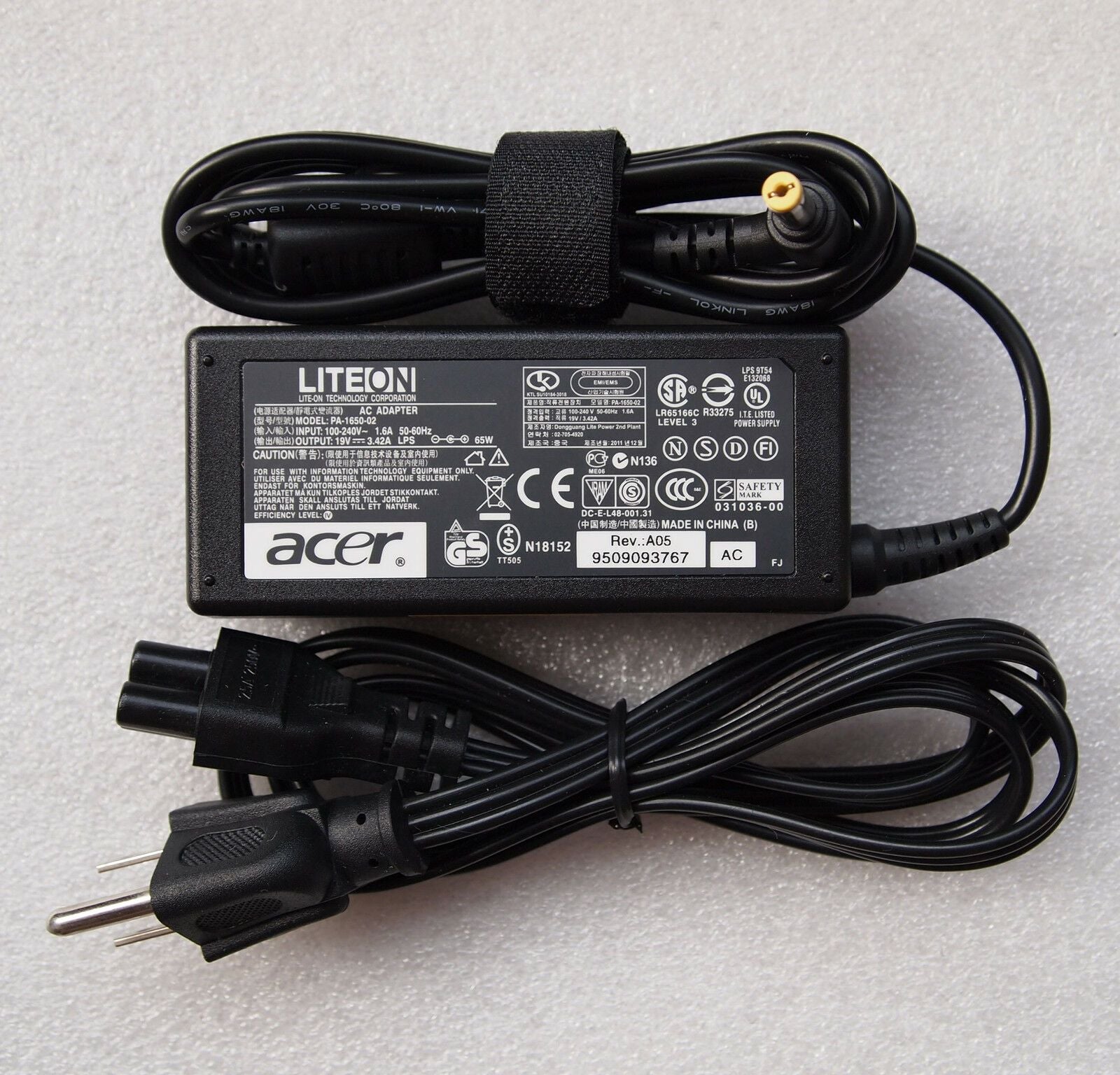 @Original Genune OEM Acer 65W Charger Aspire E1-531-4836,E1-531-4624,