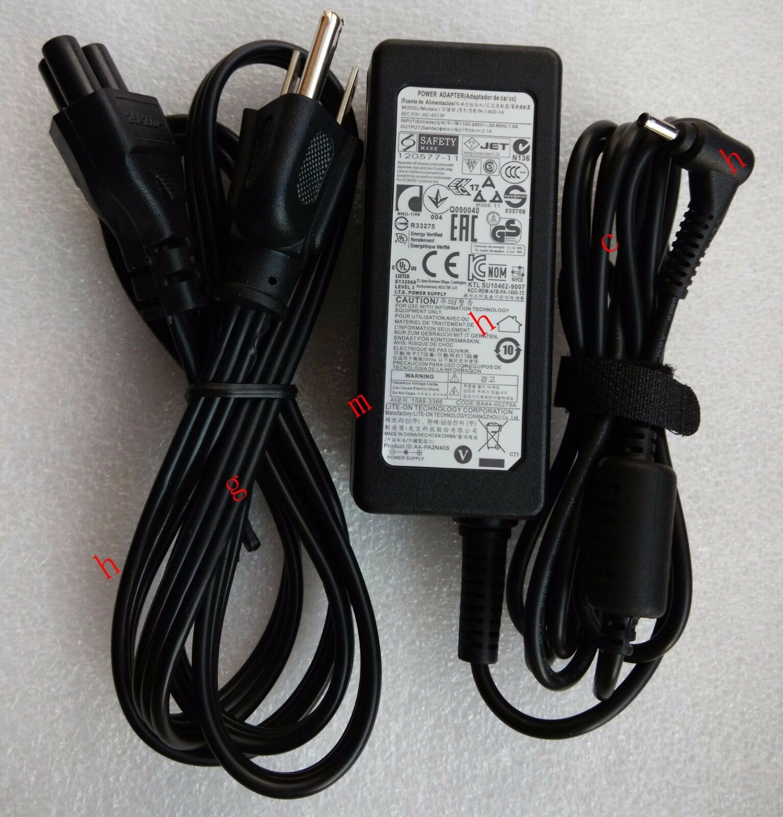 Original Genuine OEM Samsung NP535U3C-A02SE 40W AC Power Adapter Char ...