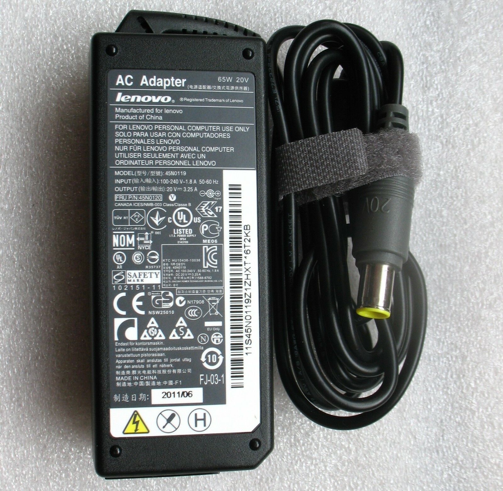 Original OEM Lenovo ThinkPad X230 45N0119,45N0120 40Y7710 65W AC/DC A ...